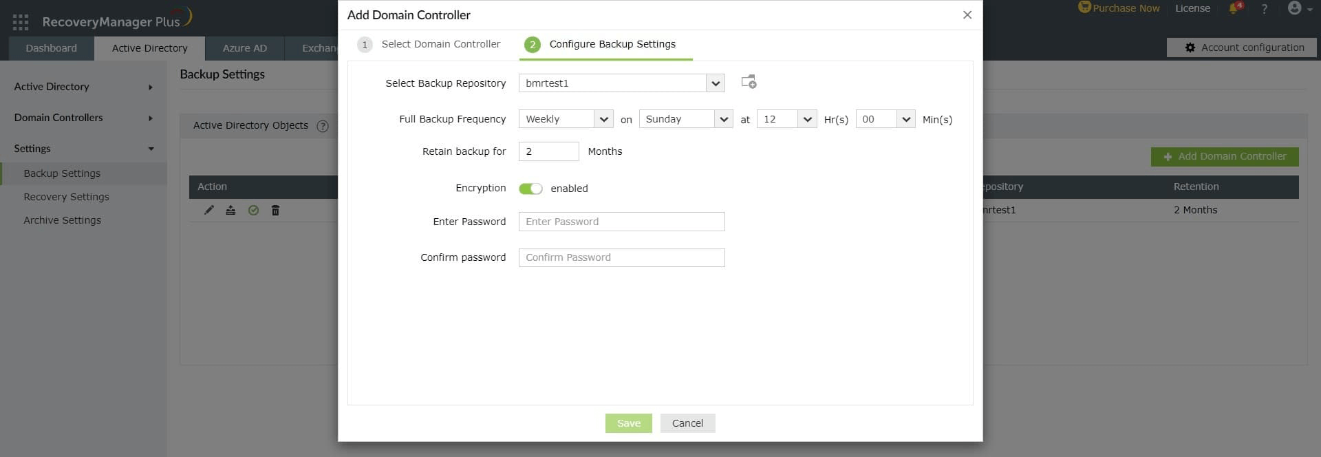 Domain Controller Recovery | ManageEngine RecoveryManager Plus