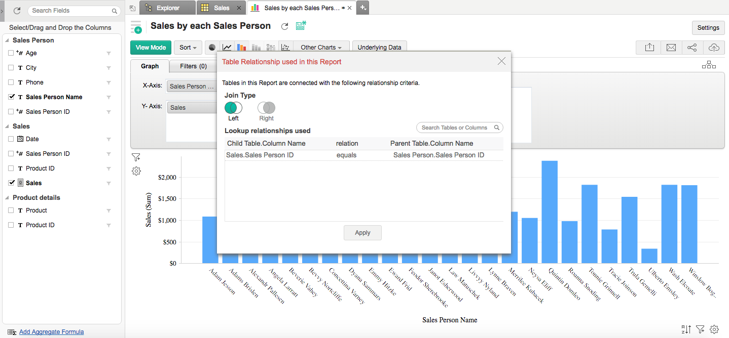 Joining tables - Analytics Plus