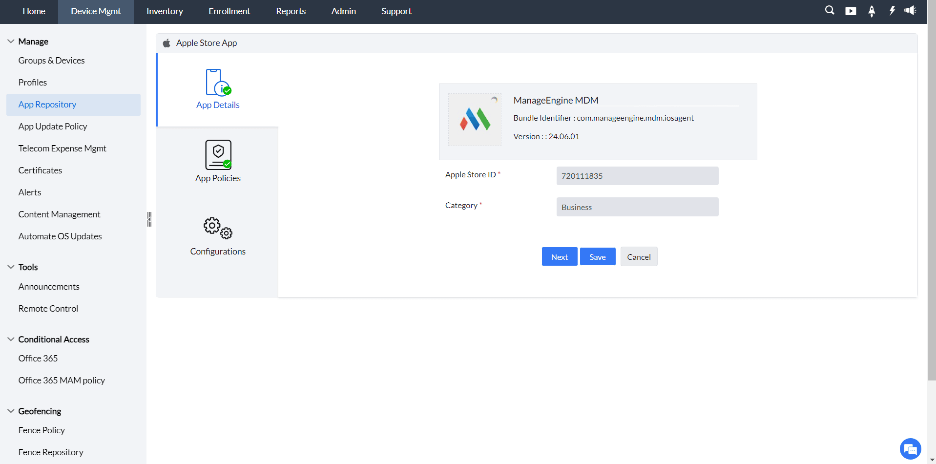 Distribute and Manage unlisted iOS Store Apps | Mobile Device Manager Plus