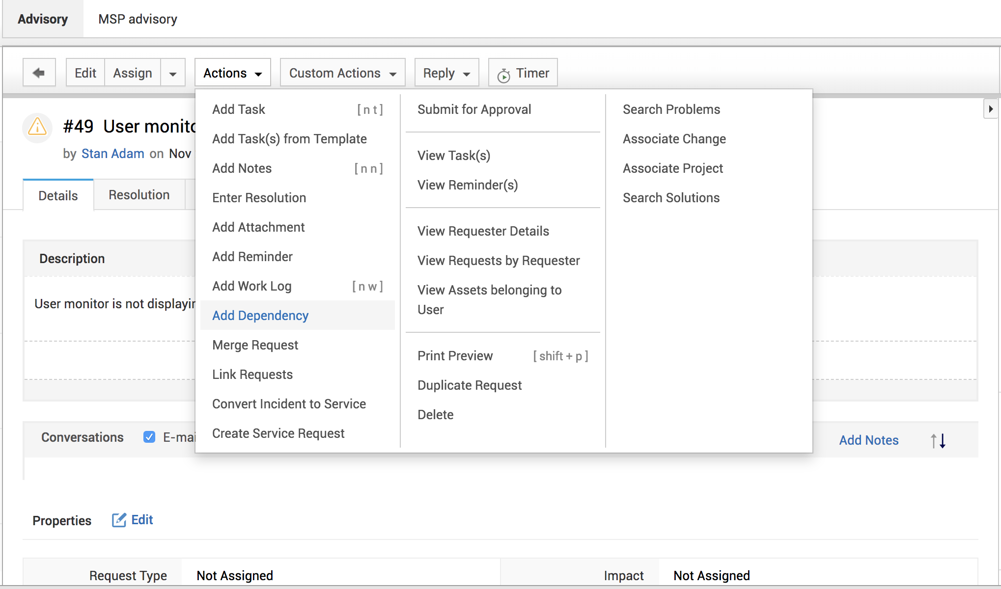How to add dependency for requests | What is dependencies map?