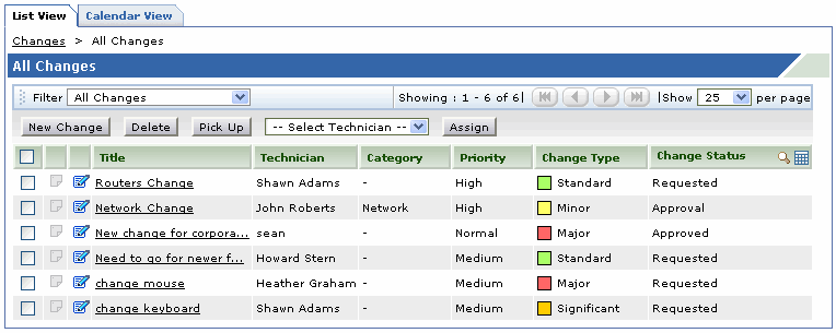 Forward schedule of change in ServiceDesk Plus MSP