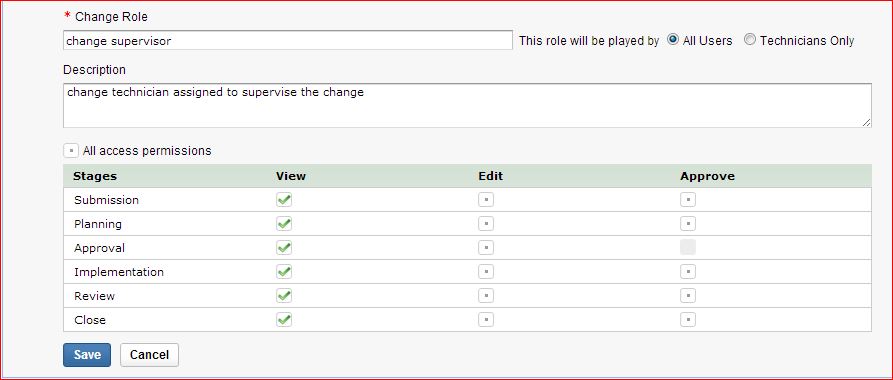 How to configure change roles in ServiceDesk Plus MSP