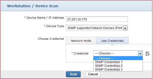Scanning credentials library | Asset discovery