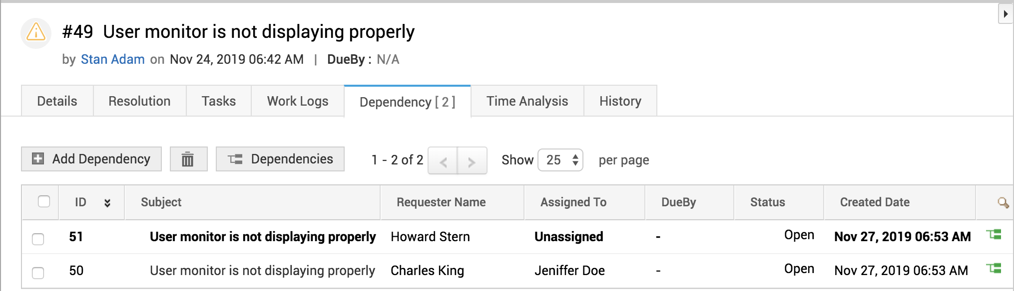 How to add dependency for requests | What is dependencies map?