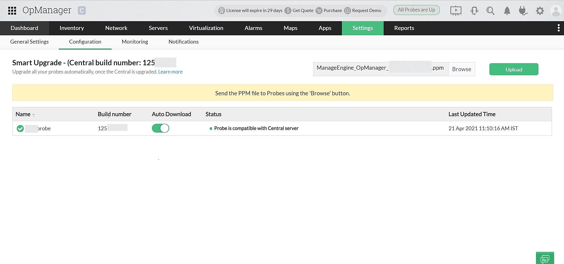 Atualização Inteligente do OpManager | ManageEngine OpManager ...