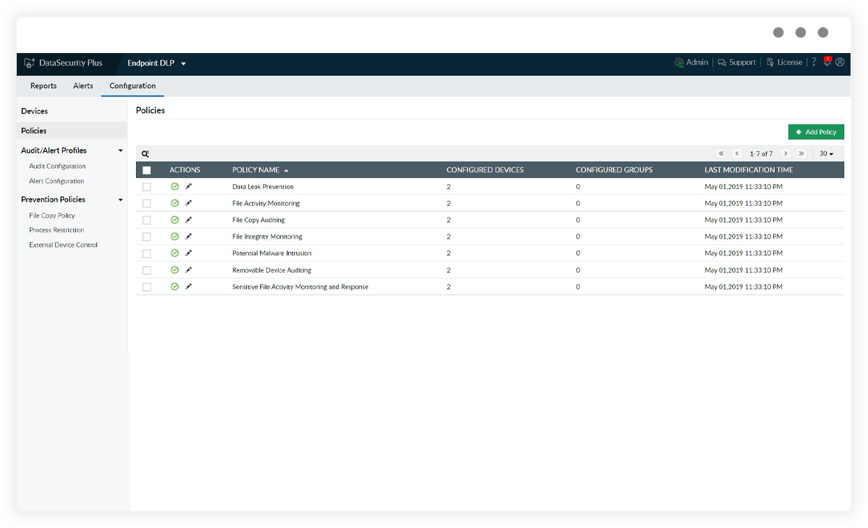 Data Exfiltration Detection Tools Manageengine Datasecurity Plus