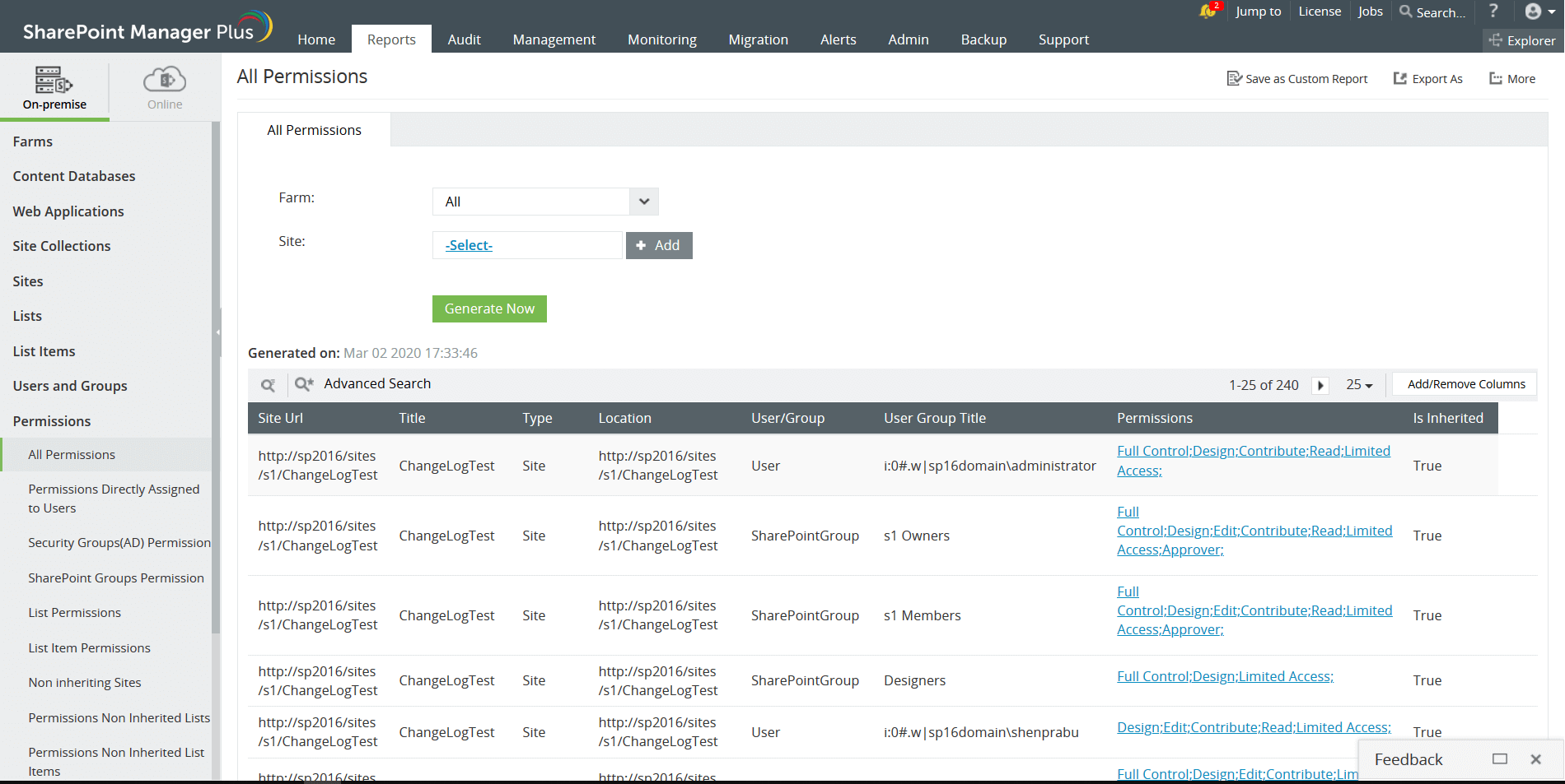 Webbasierte Software für SharePoint-Management & -Überprüfung, die ...