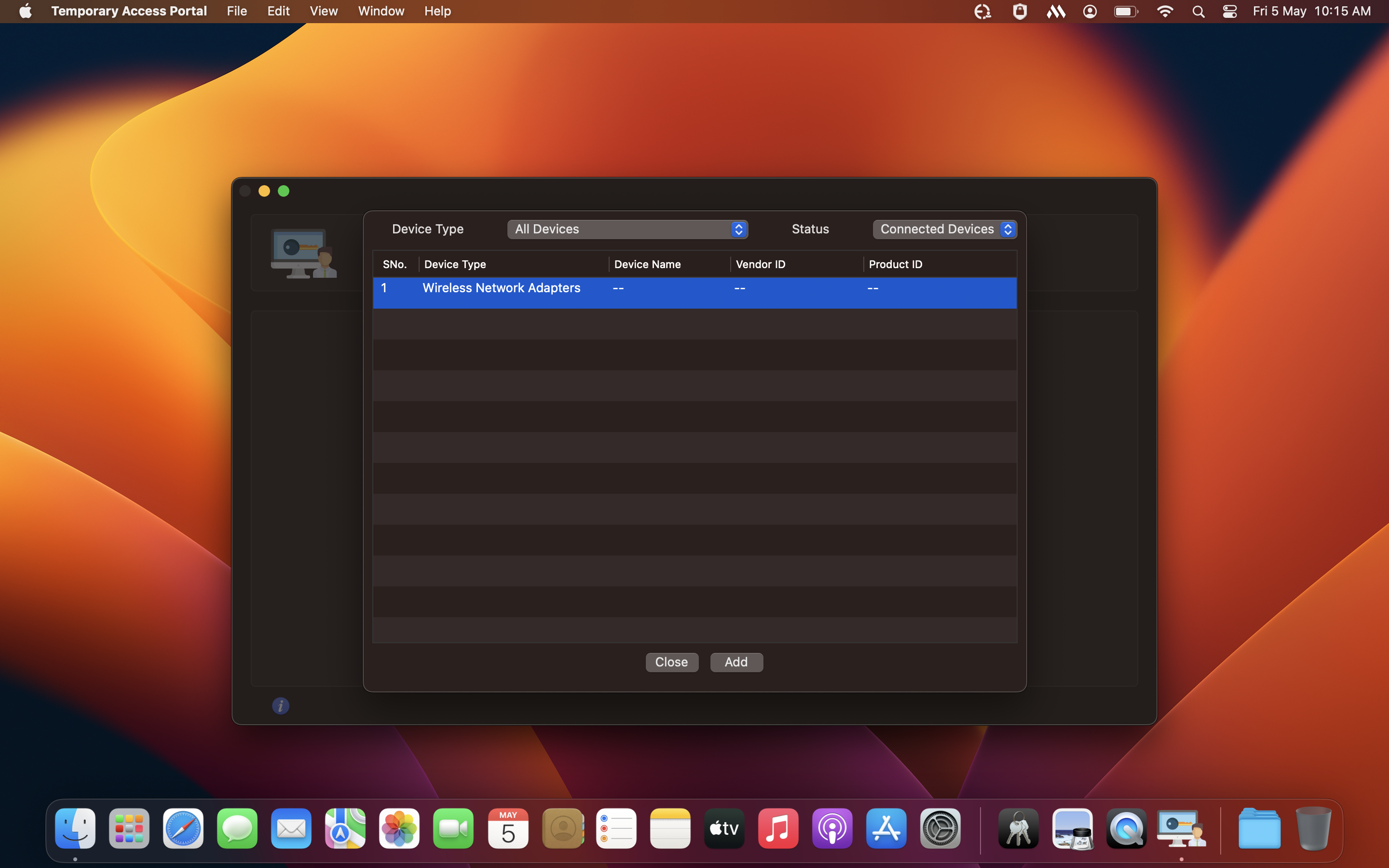 Raise Temporary Access request for peripheral devices - ManageEngine ...