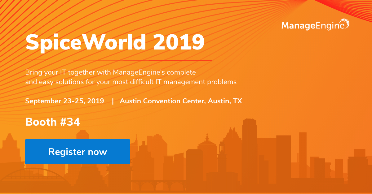ManageEngine - SpiceWorld 2019