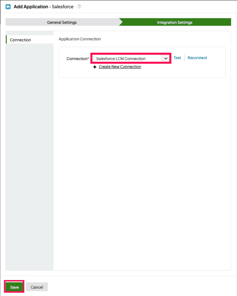 Configuring life cycle management for Salesforce