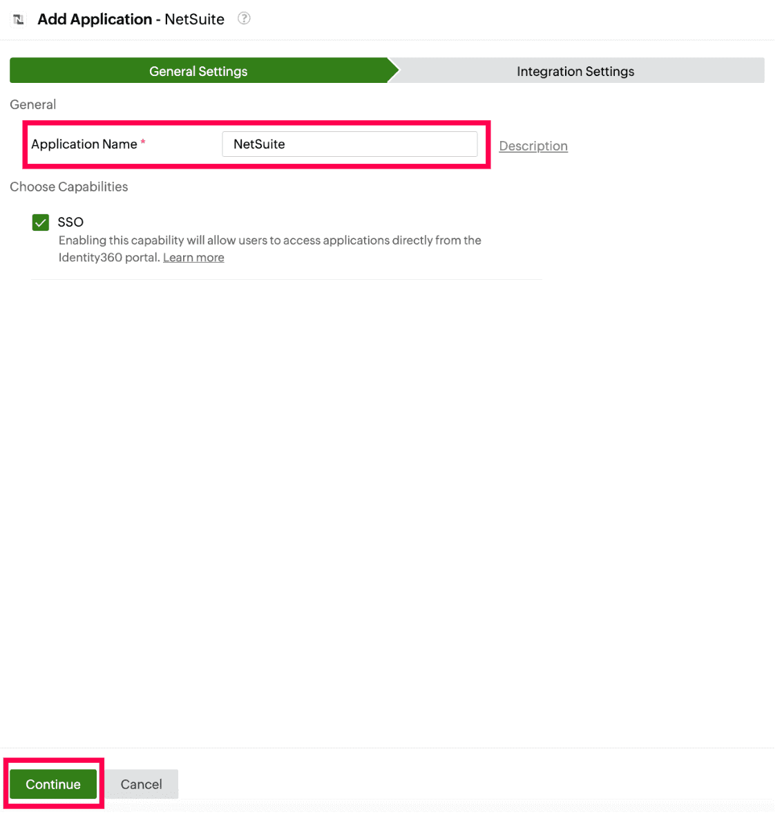 Configuring SAML SSO for NetSuite-Identity360