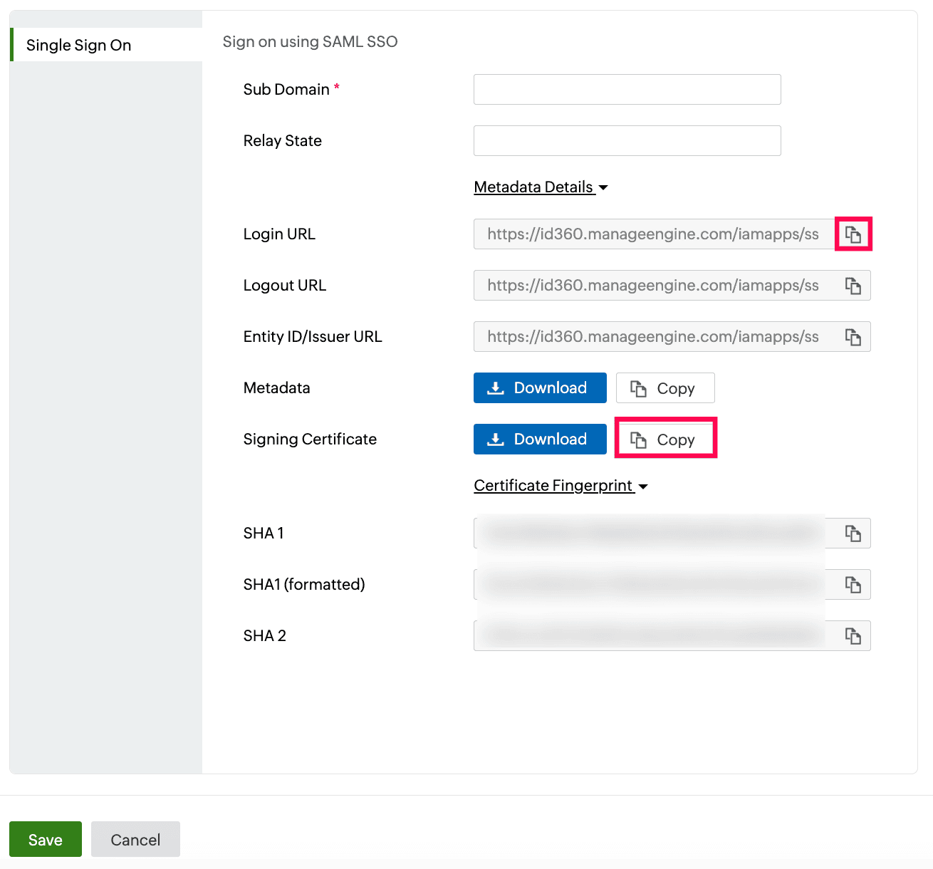 Configuring SAML SSO for Namely-Identity360