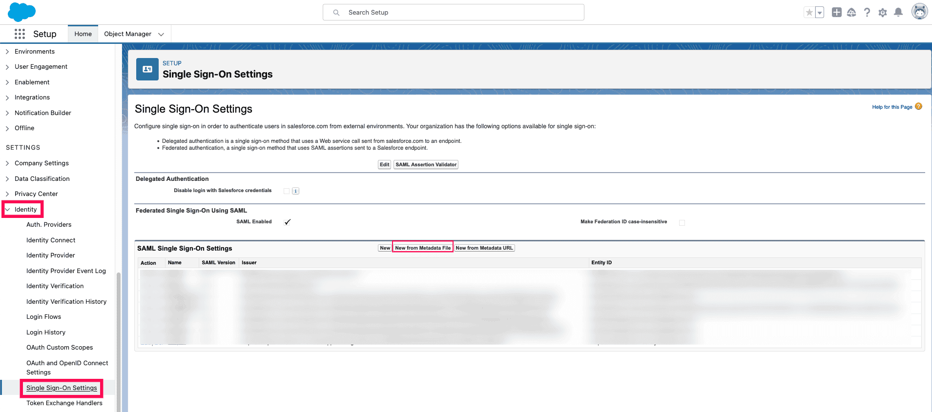 Configuring SAML SSO for Salesforce-Identity360