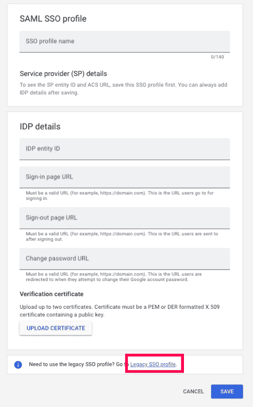 Configuring SAML SSO for Google Workspace-Identity360