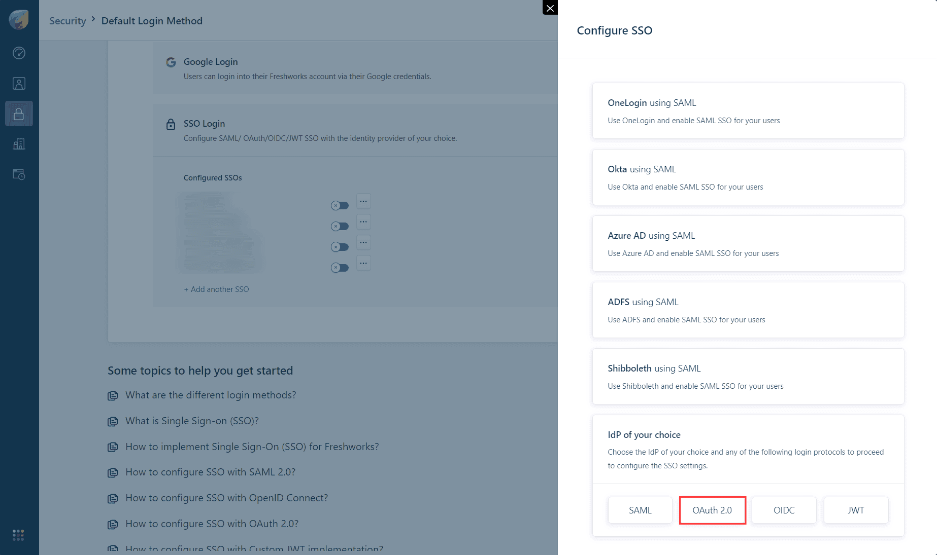 Configuring SAML and OAuth/OpenID Connect-based SSO for Freshdesk-Identity360