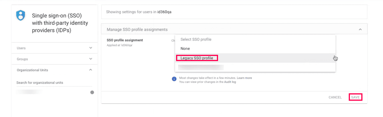 Configuring SAML SSO for Google Workspace-Identity360
