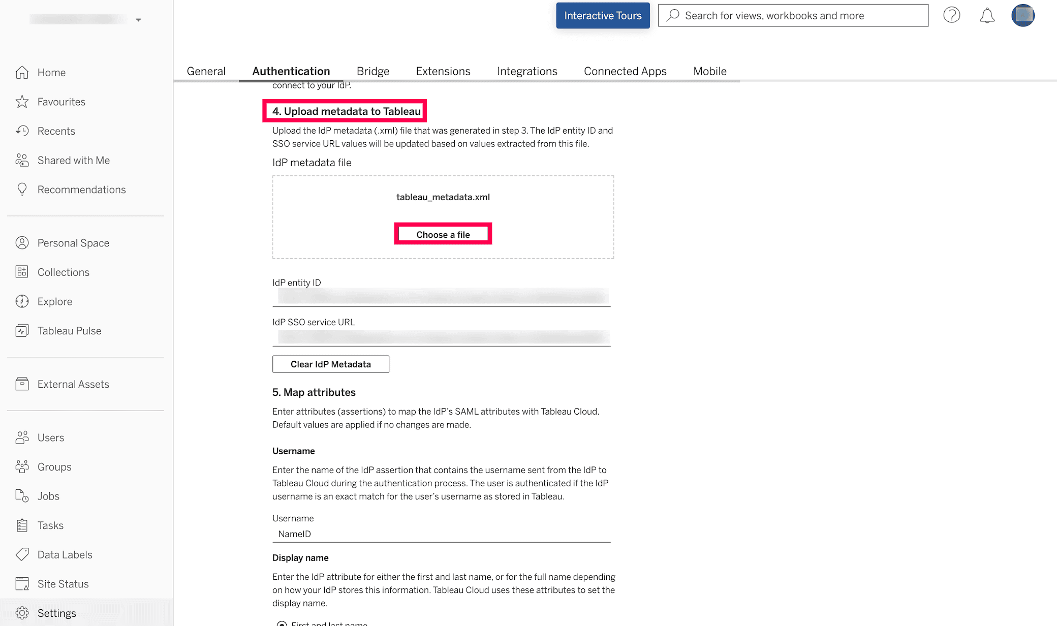 Configuring SAML SSO for Tableau-Identity360