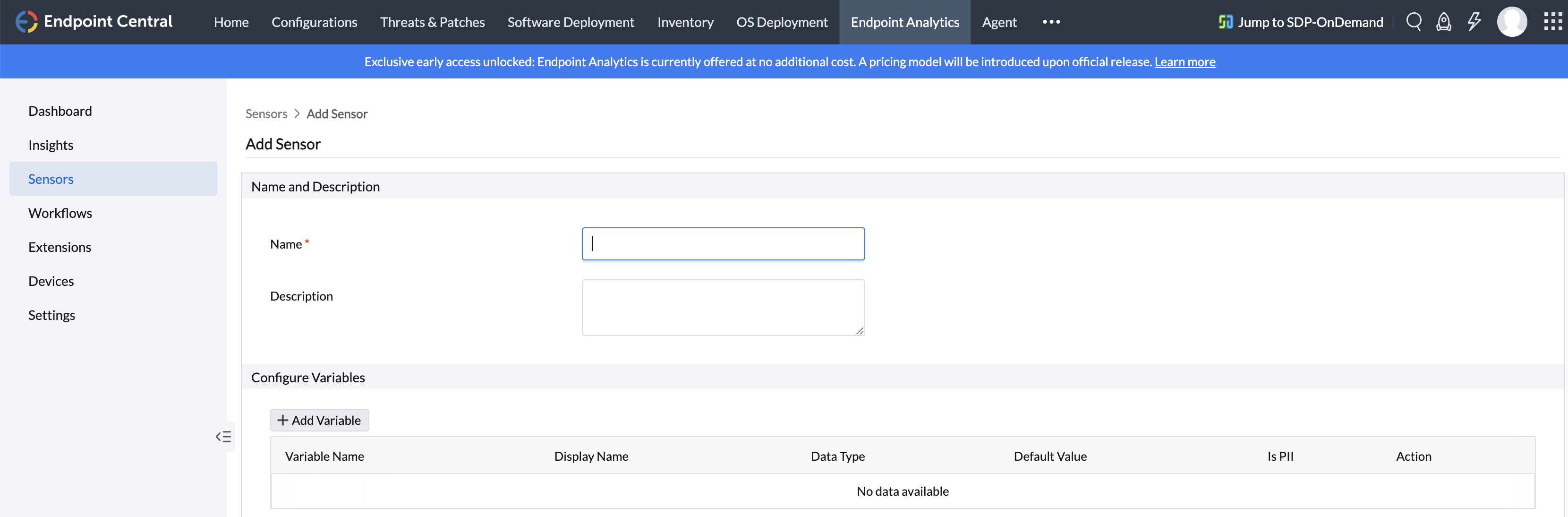 Sensor | ManageEngine Endpoint Central