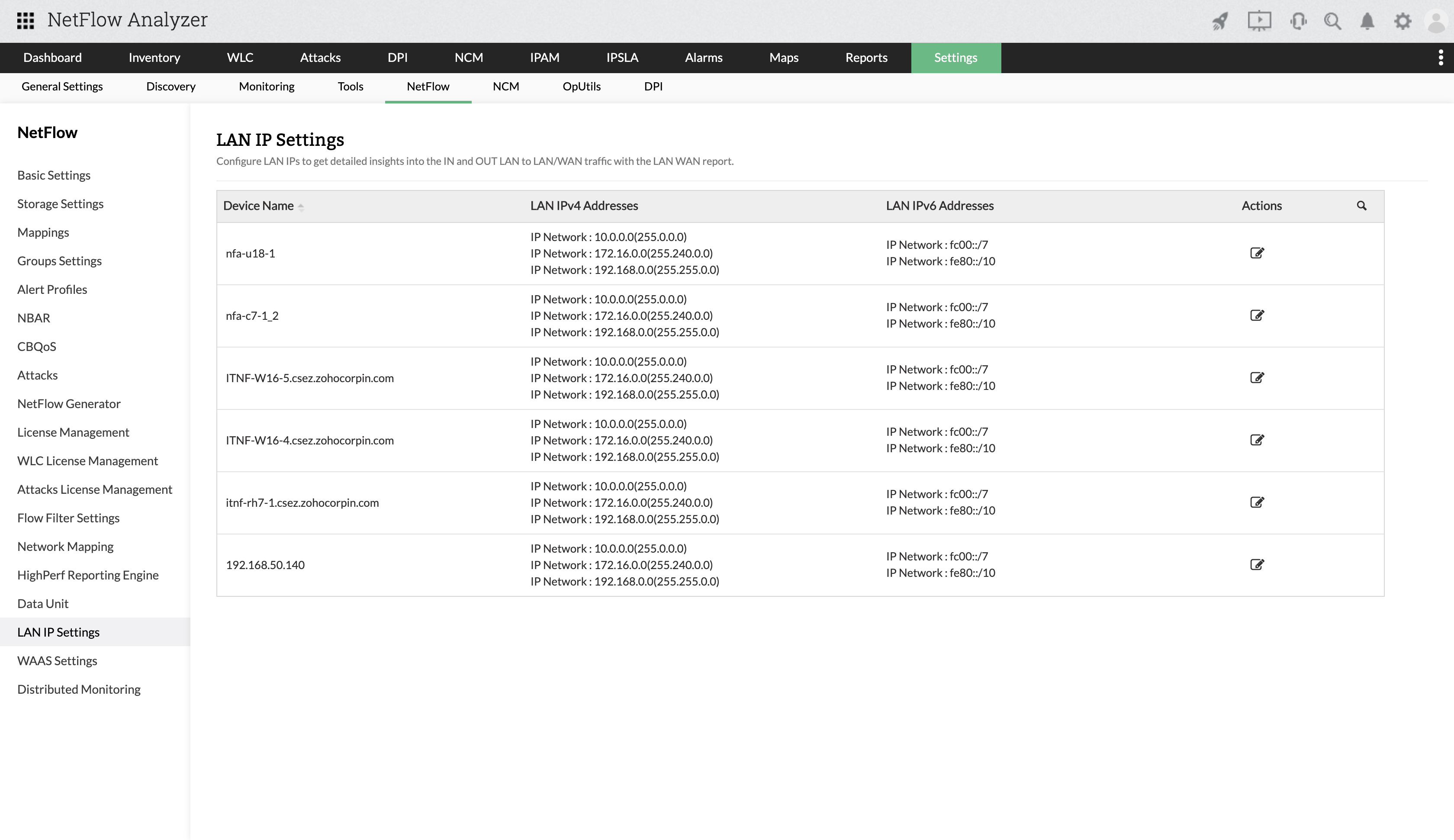 How to generate a LAN-WAN report - ManageEngine NetFlow Analyzer