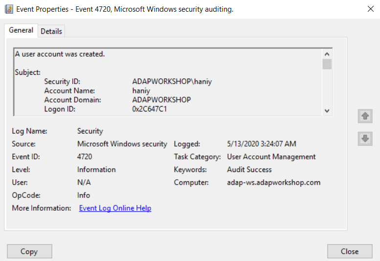 Come capire chi ha creato un account utente locale | ADAudit Plus di ...