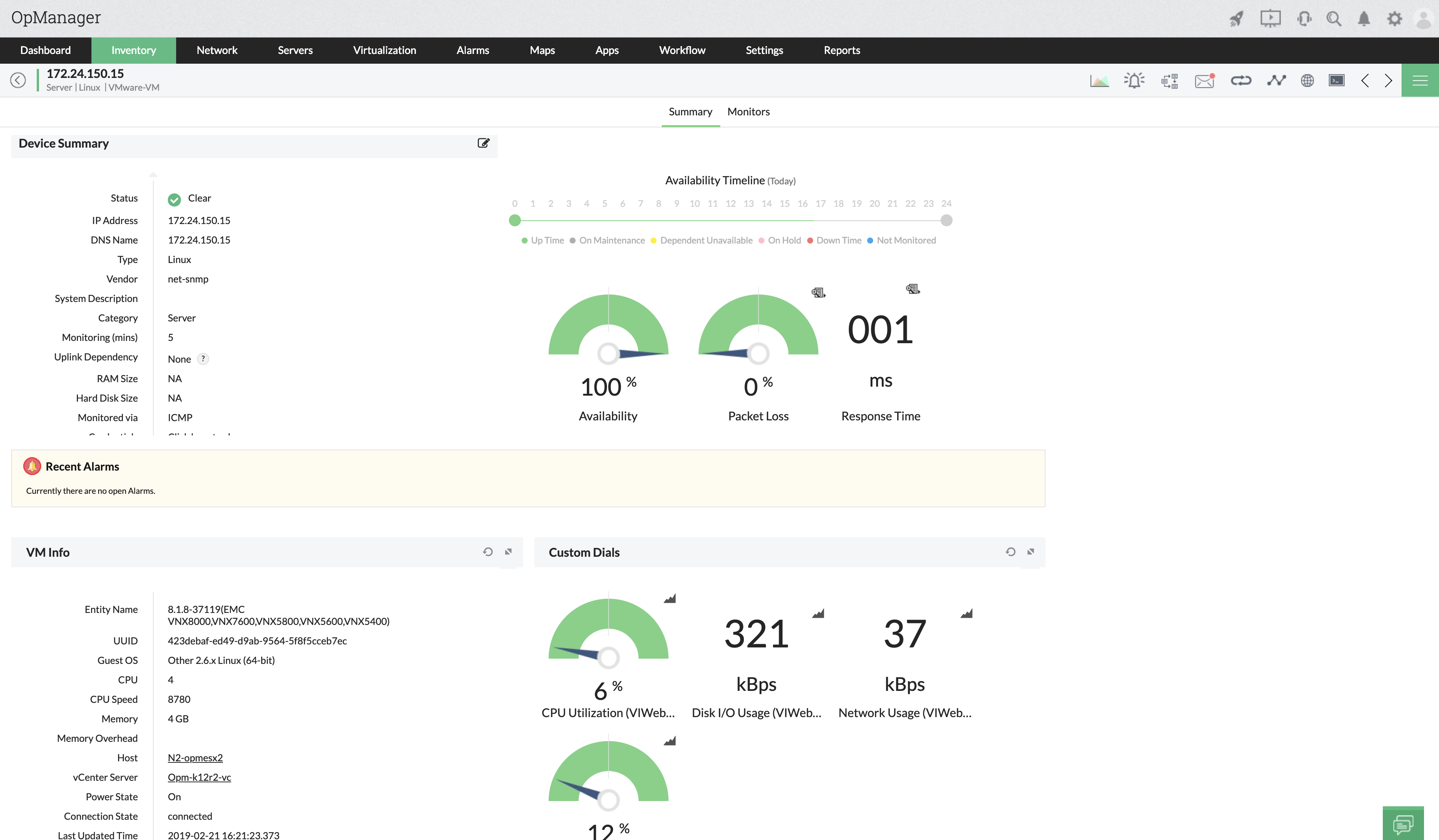 Monitoreo de red Linux | Software de gestión de rendimiento de red - ManageEngine OpManager