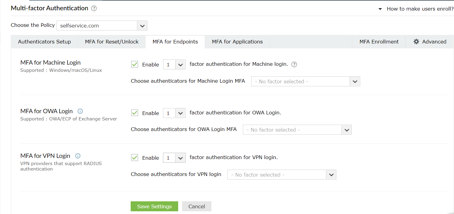 Configuración de la autenticación de dos factores de inicio de sesión con RSA SecurID ...