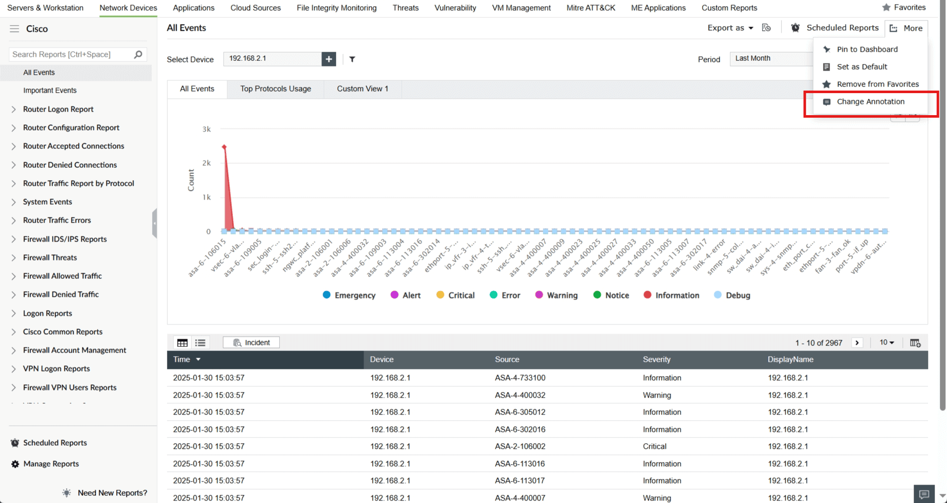 Report export and customization