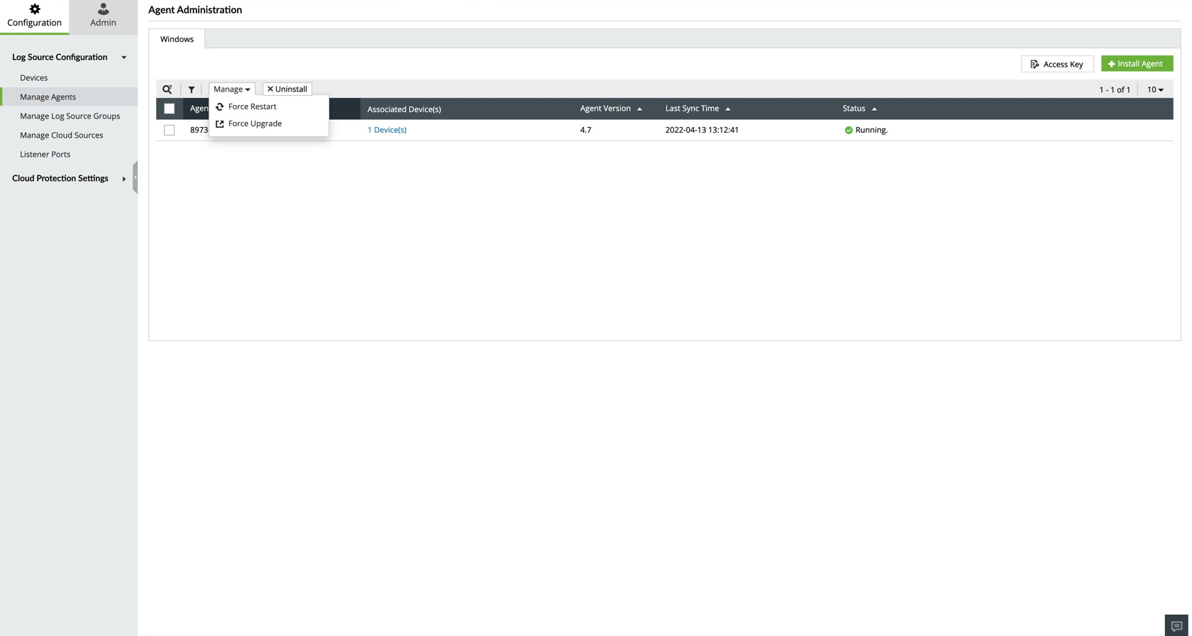 Agent Administration