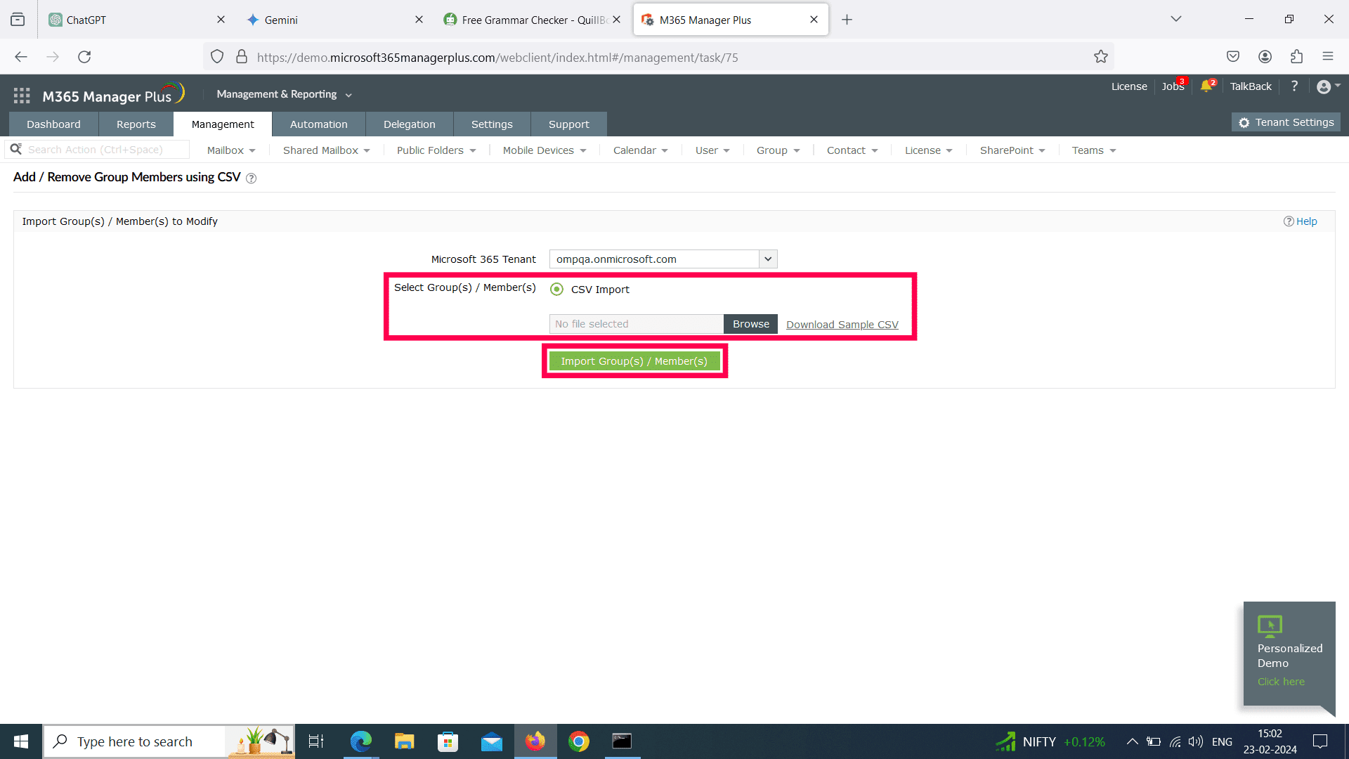How to remove group members in bulk from Entra ID groups (Azure Active Directory) - M365 Manager ...