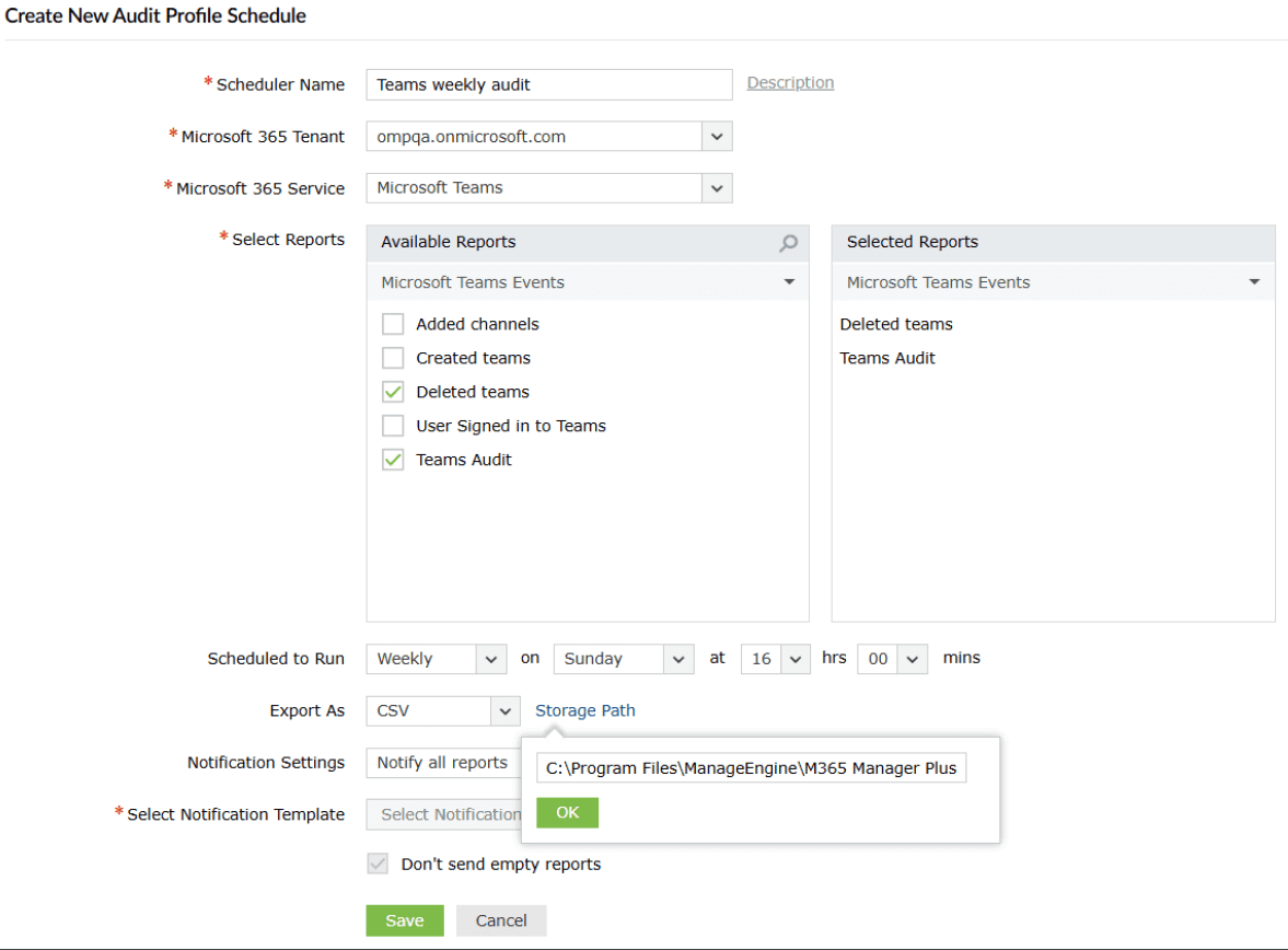 Microsoft Teams administration tool | M365 Manager Plus