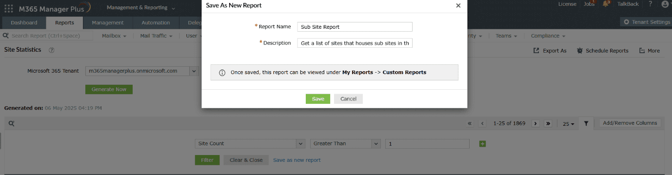 SharePoint Online administration tool | M365 Manager Plus