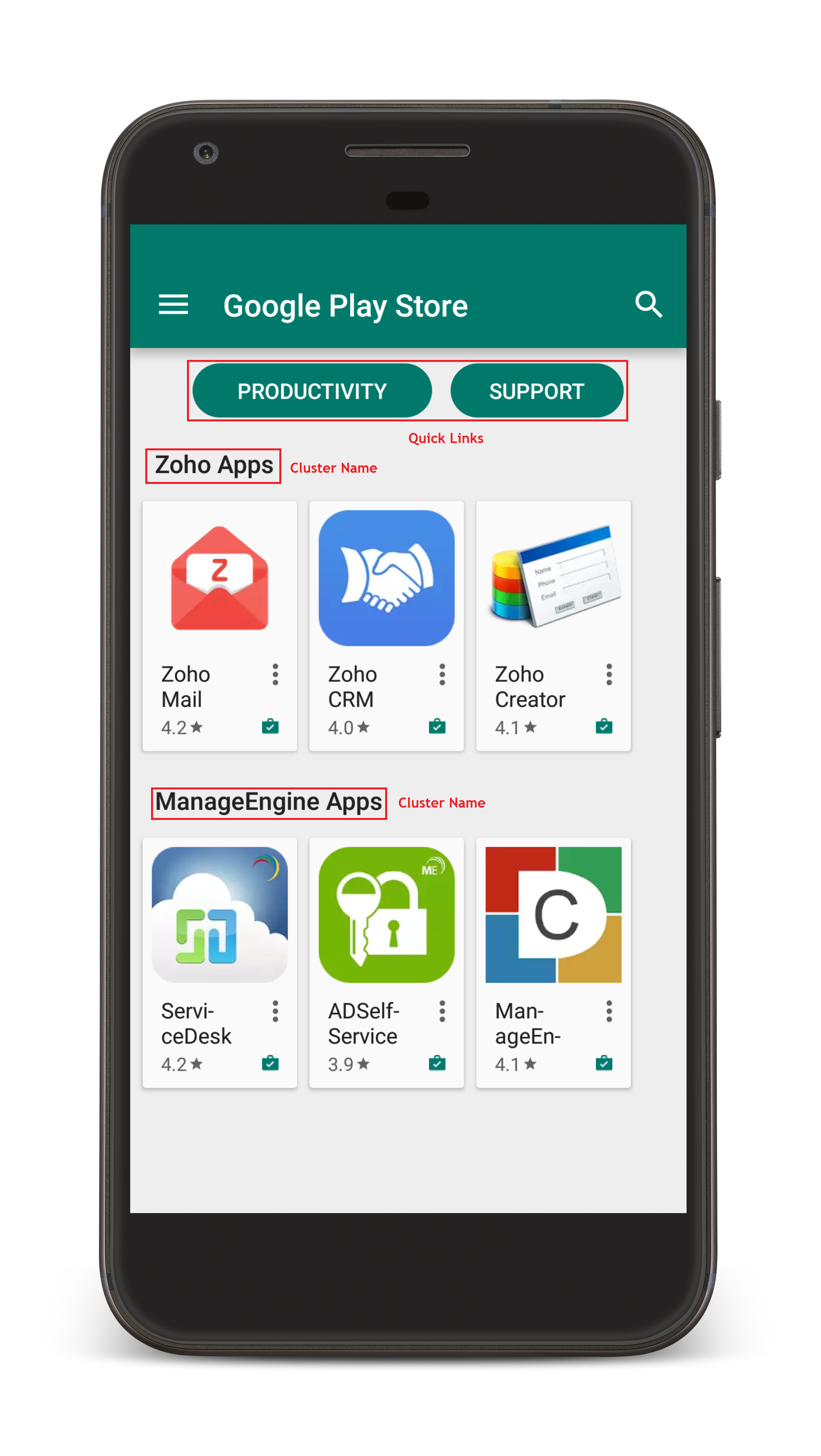 Customize Play Store Layout ManageEngine Mobile Device Manager Plus MSP Customize Play Store Layout ManageEngine Mobile Device Manager Plus MSP