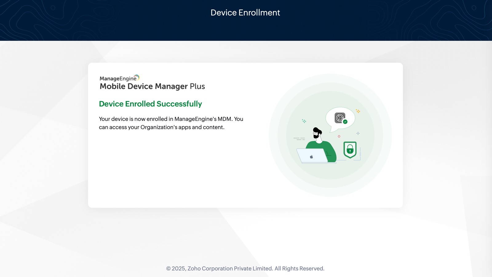 Self Enroll Iosipadosmacos Devices Manageengine Mobile Device Manager Plus