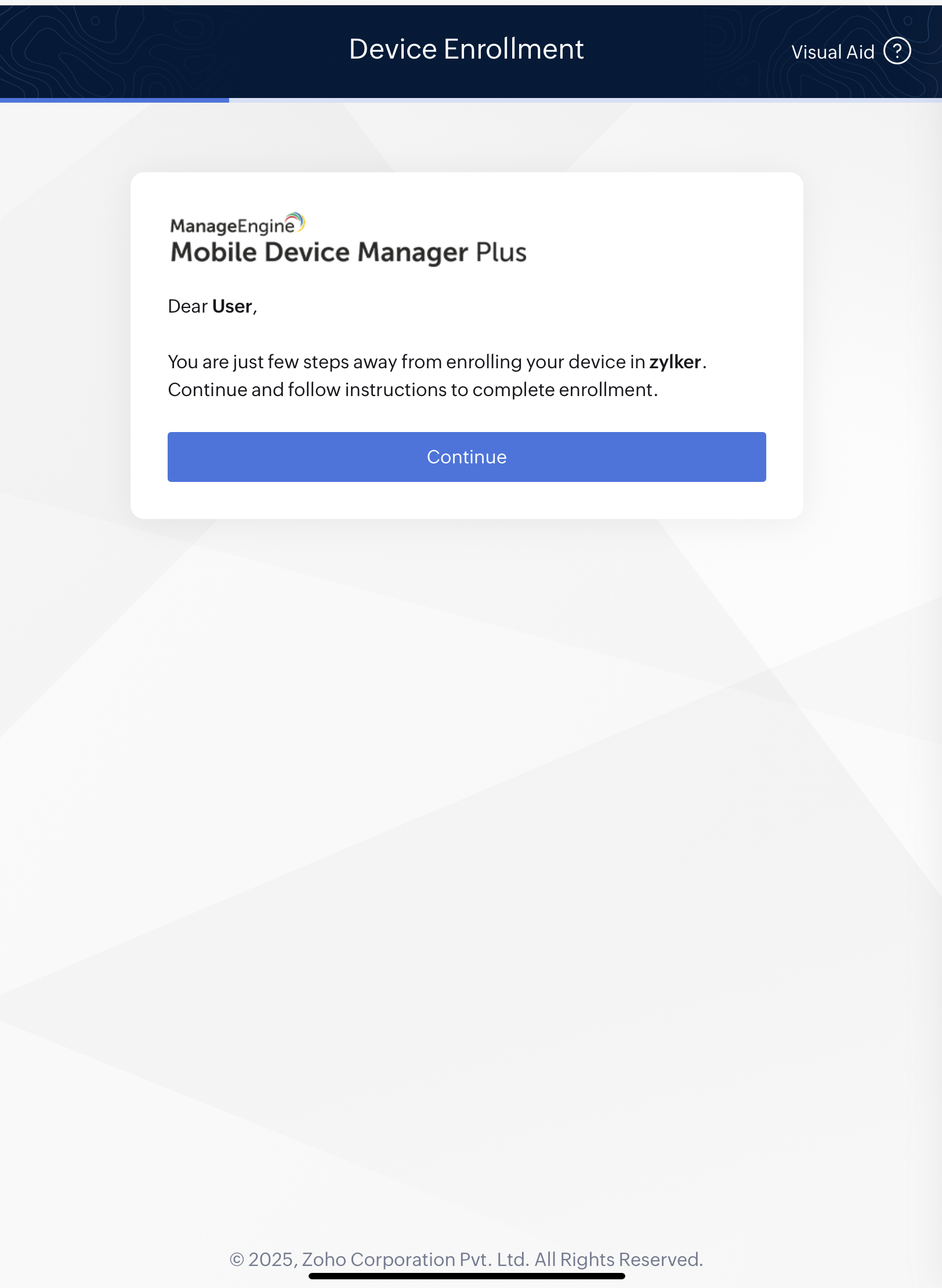Self Enroll Iosipadosmacos Devices Manageengine Mobile Device Manager Plus
