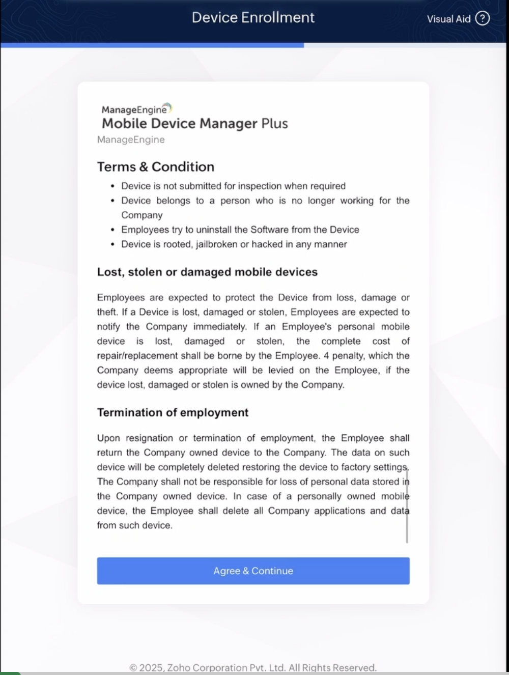 Self Enroll Iosipadosmacos Devices Manageengine Mobile Device Manager Plus