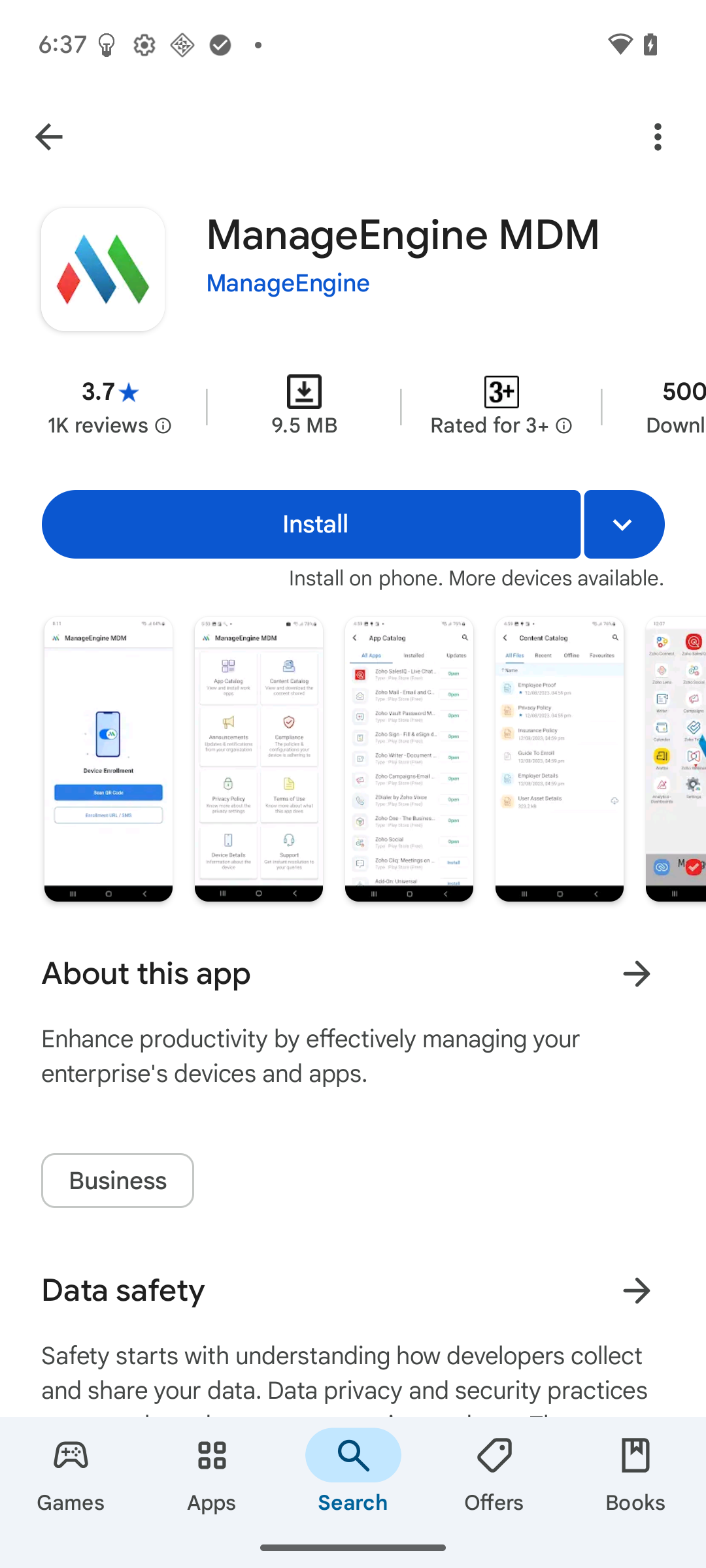 Device Enrollment Experience From Enroll Invitation Manageengine Mobile Device Manager Plus