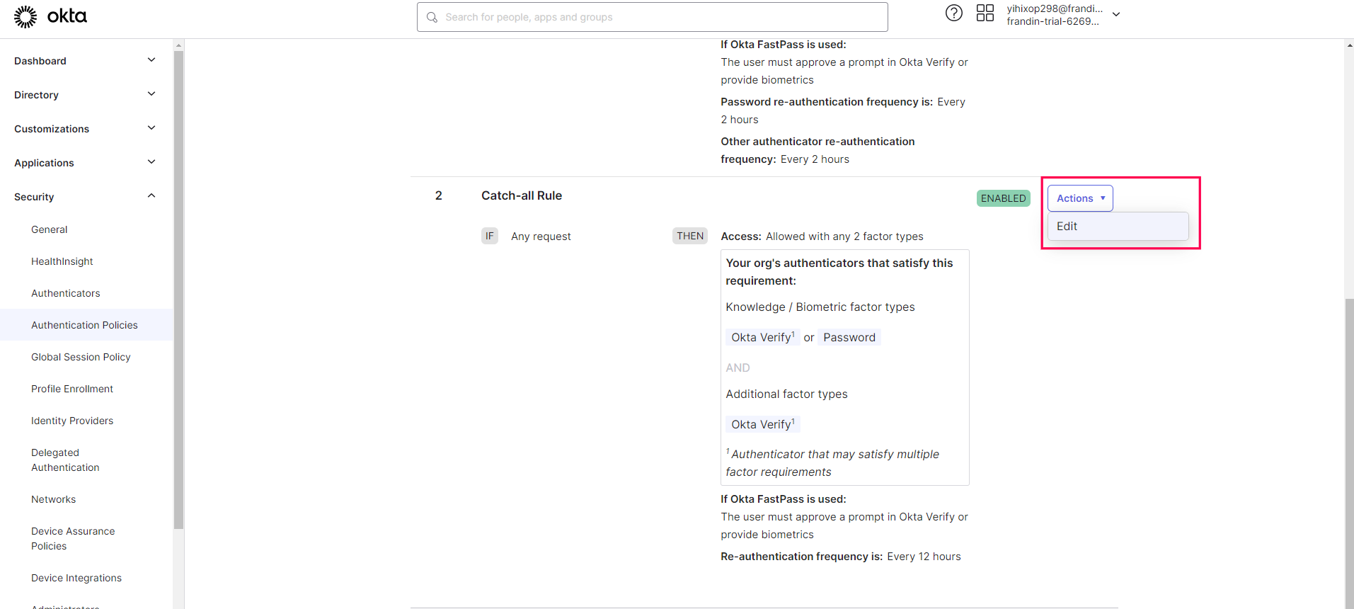 Okta Device Trust| ManageEngine Mobile Device Manager Plus