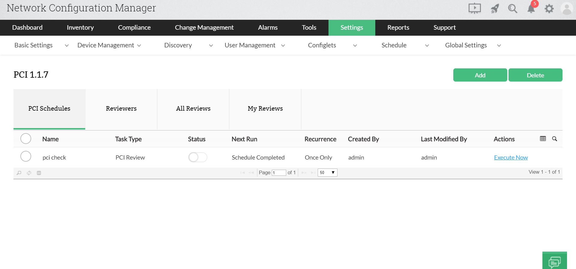 PCI Compliance | v12 | Network Configuration Manager Help