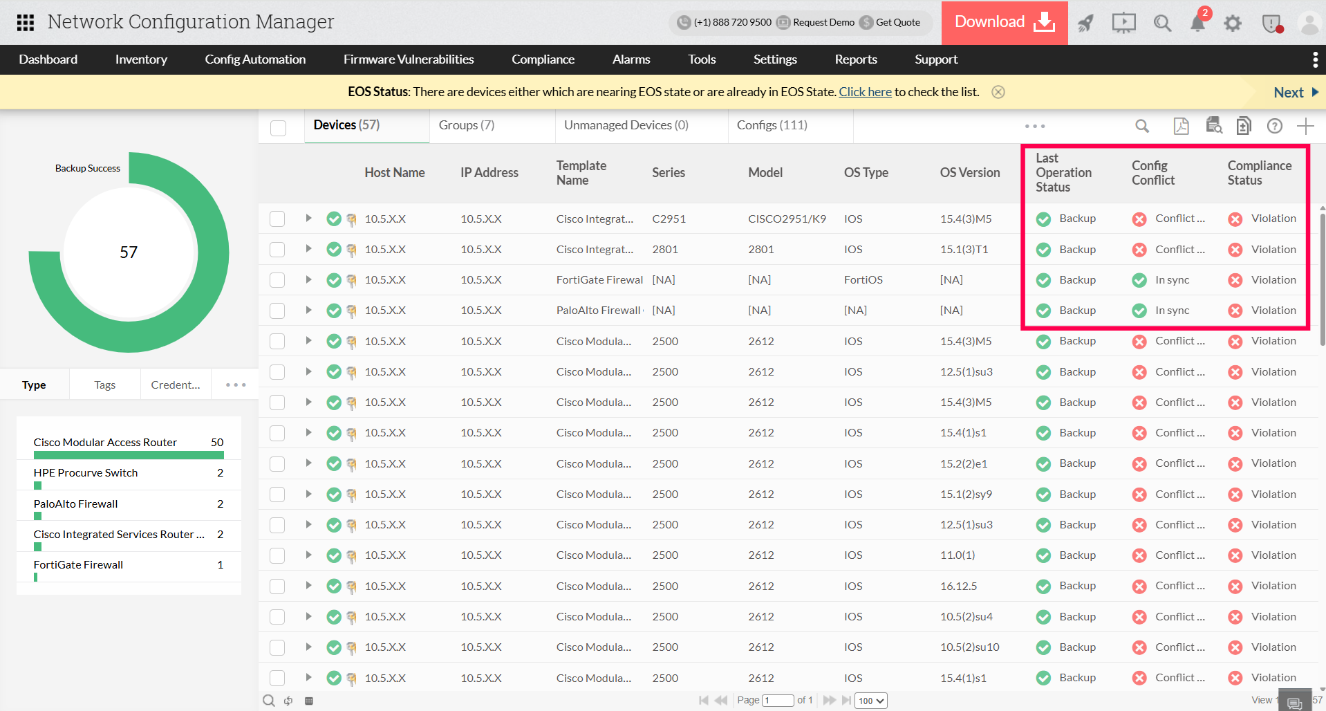 Automated configuration backup | Syslog based config backup