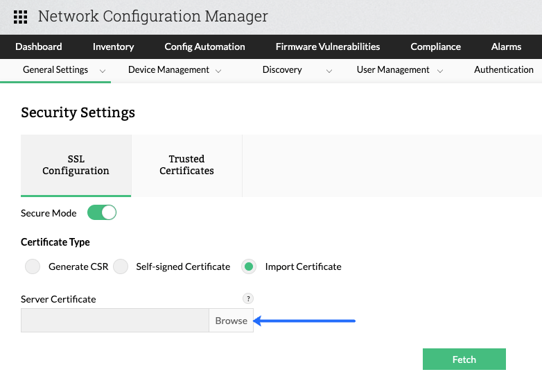 Enabling HTTPS Configuration - Network Configuration Manager Help