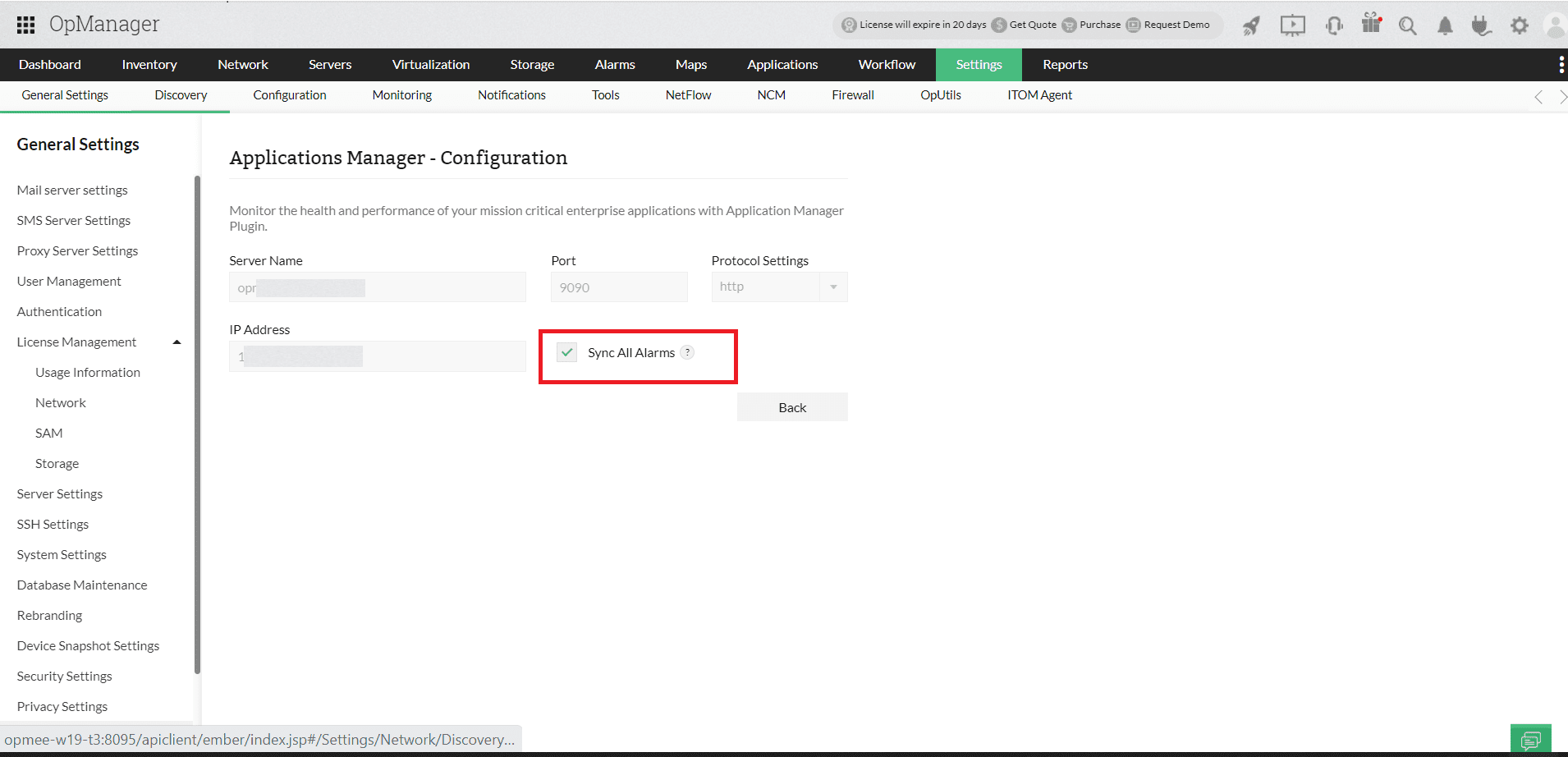 Applications Monitoring Plugin Opmanager Help