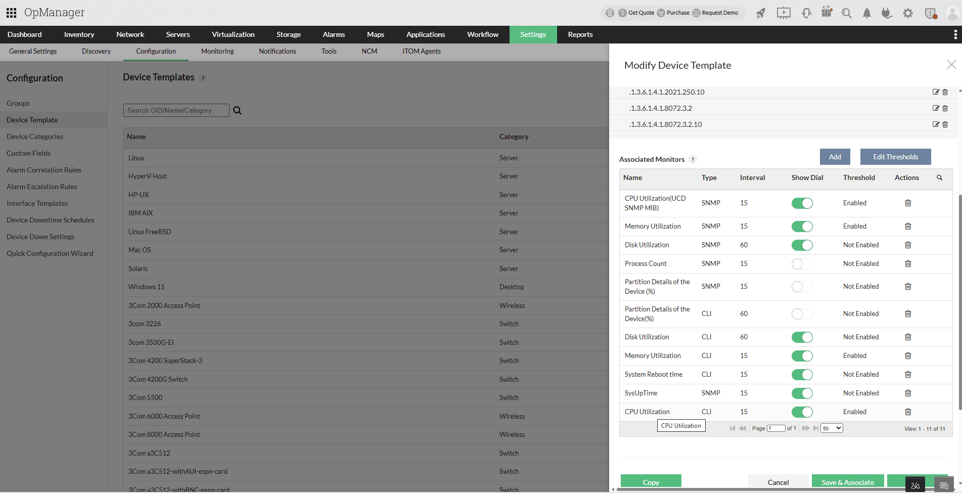 Add, View, and Apply Commands in an Existing CLI Monitor | OpManager Help