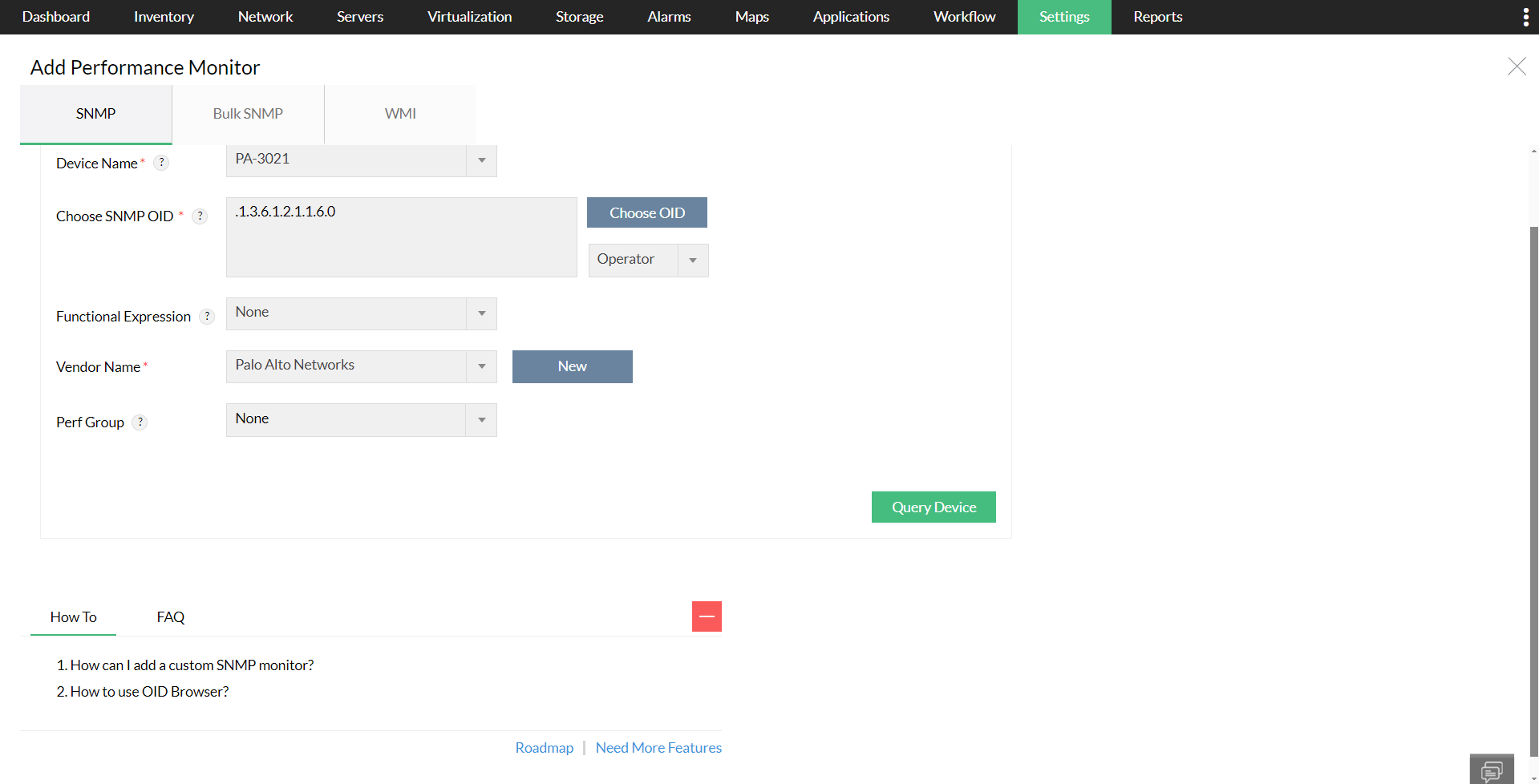 Automatic update of custom fields | OpManager Help