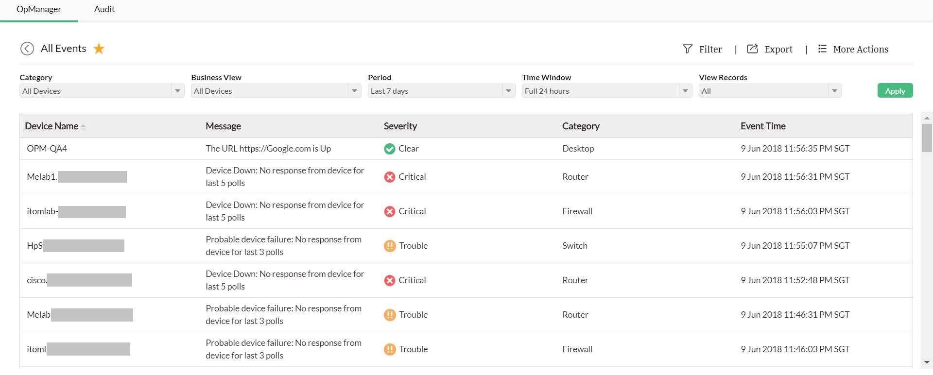Edit Reports OpManager Help