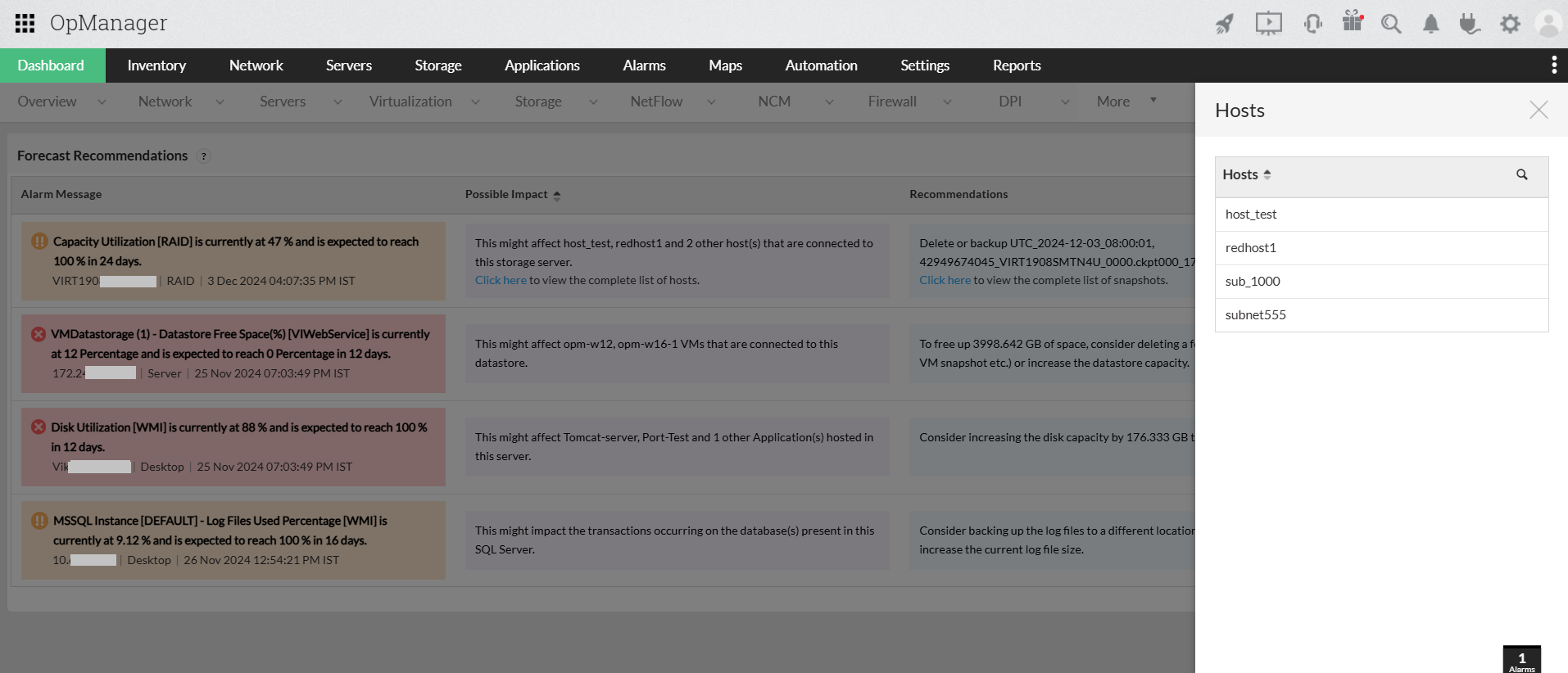 Enhance IT Operations with Zia Dashboard | ManageEngine OpManager