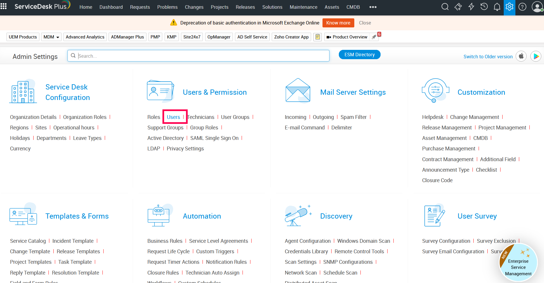 Steps to integrate Vulnerability Manager Plus iwith ServiceDesk Plus