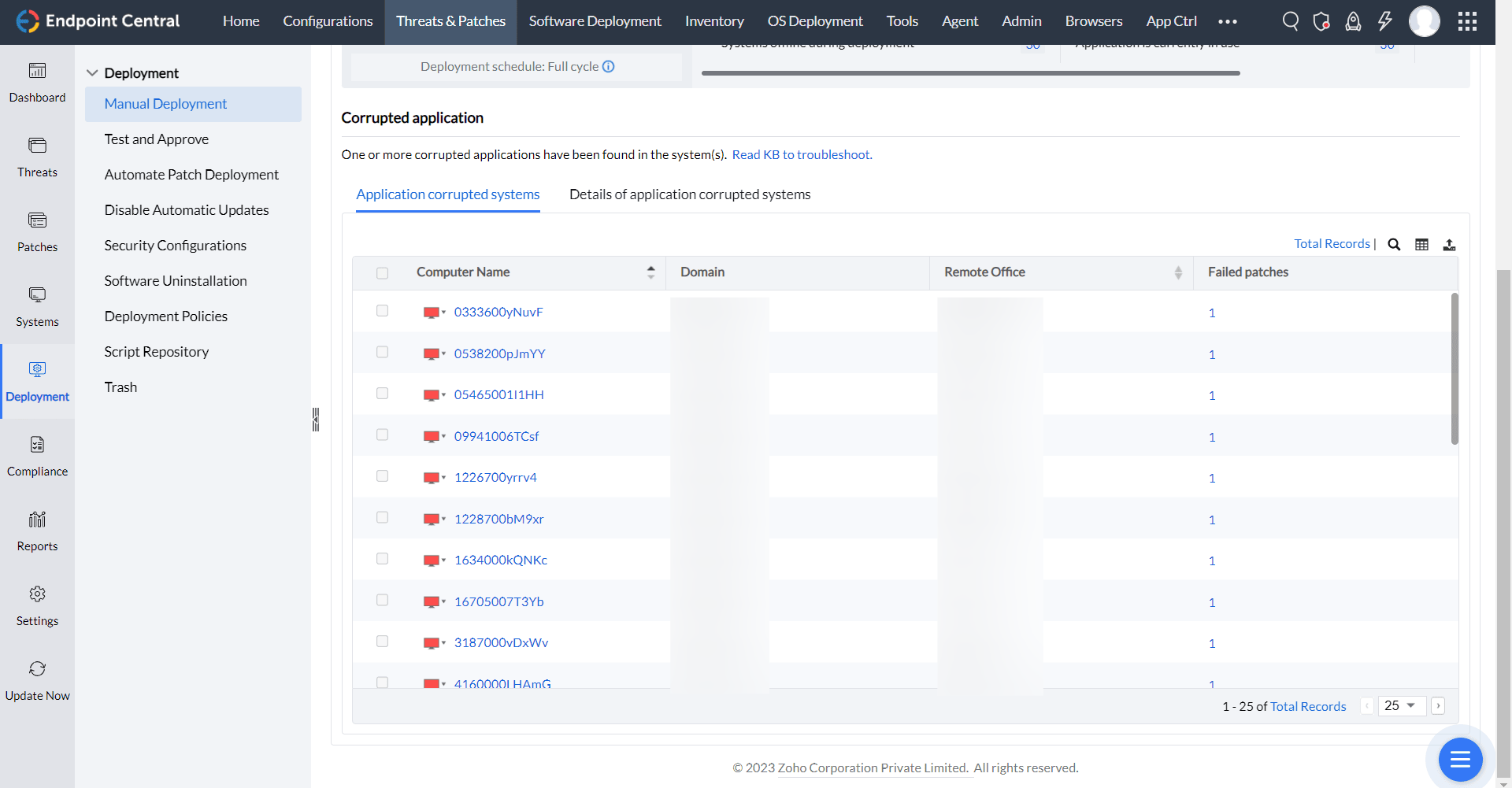 Troubleshooting Patch Deployment Errors | Endpoint Central