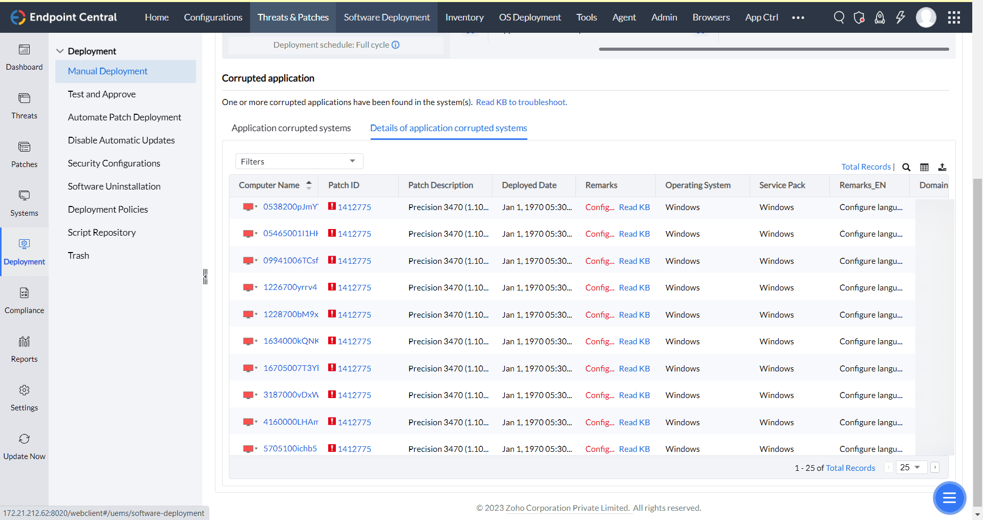 Troubleshooting Patch Deployment Errors | Endpoint Central