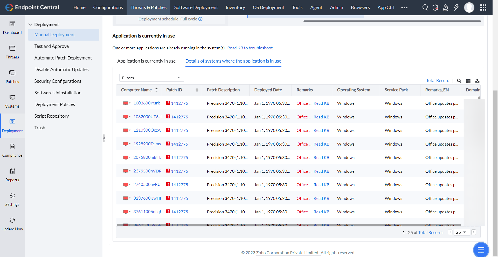 Troubleshooting Patch Deployment Errors | Endpoint Central