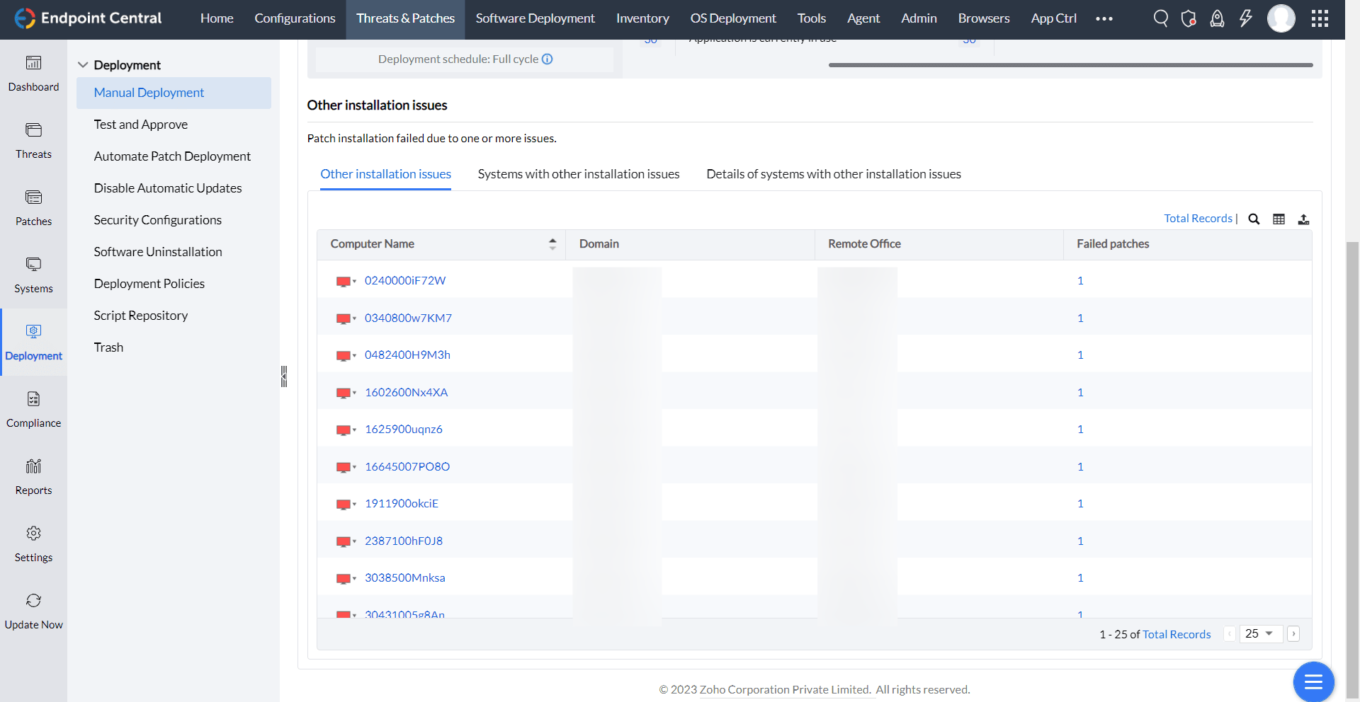 Troubleshooting Patch Deployment Errors | Endpoint Central